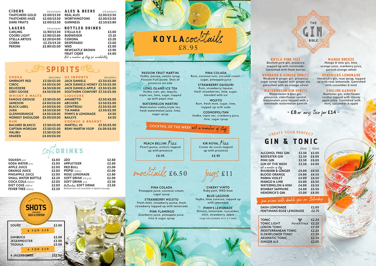 Drinks Menu – The Koyla Kitchen