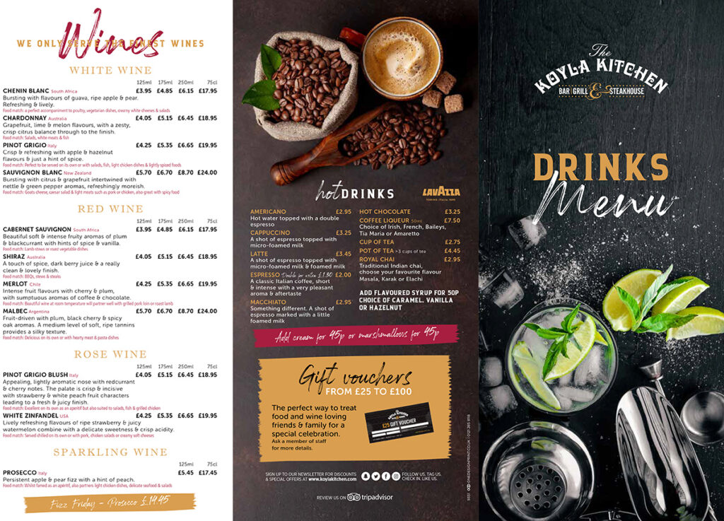 Drinks Menu – Koyla Kitchen