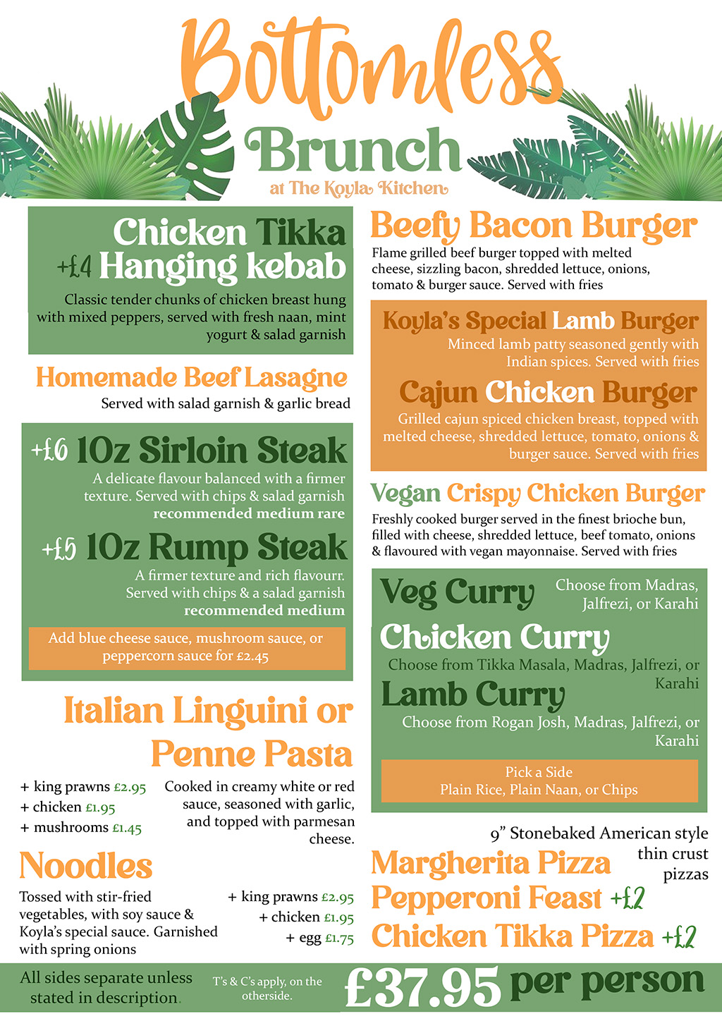 Bottomless Brunch Menu – Koyla Kitchen